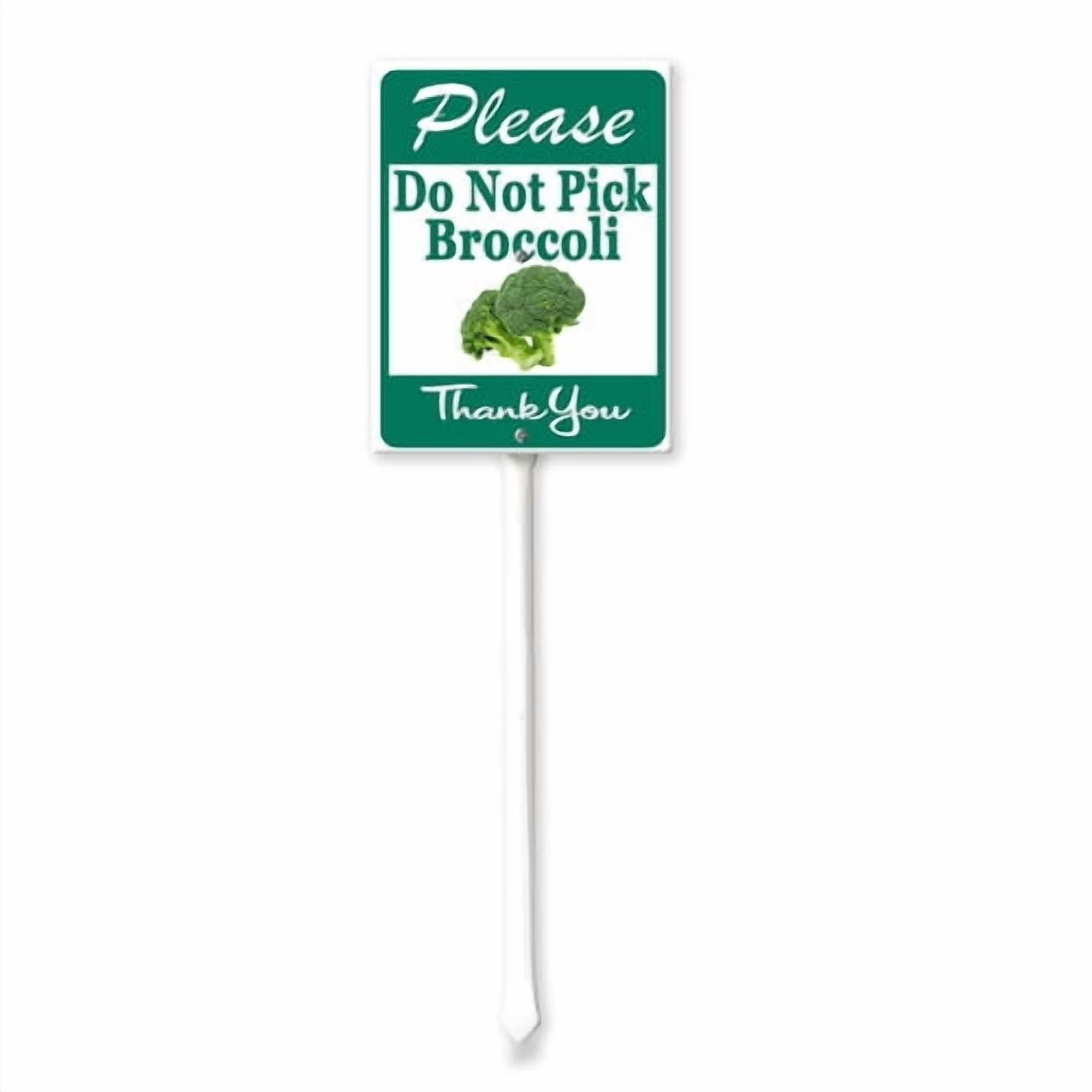 Soliyoahee Please Do Not Pick Broccoli Yard Sign with Stake 8x12inch ...