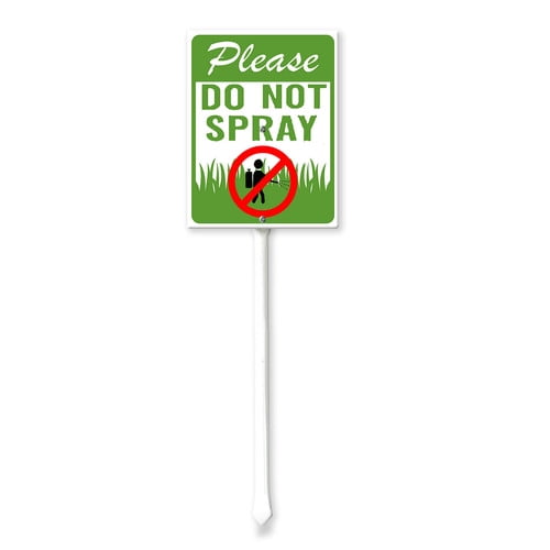 Soliyoahee Please Do Not Spray Yard Sign with Stake 8x12inch Rustproof ...