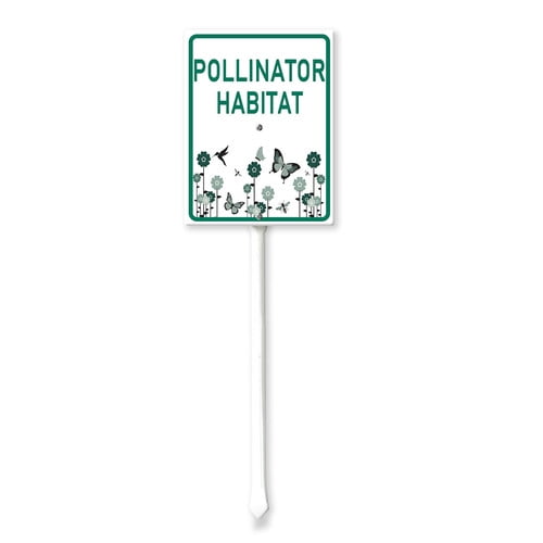 Soliyoahee Pollinator Habitat Yard Sign with Stake 4.6x6inch Rustproof ...