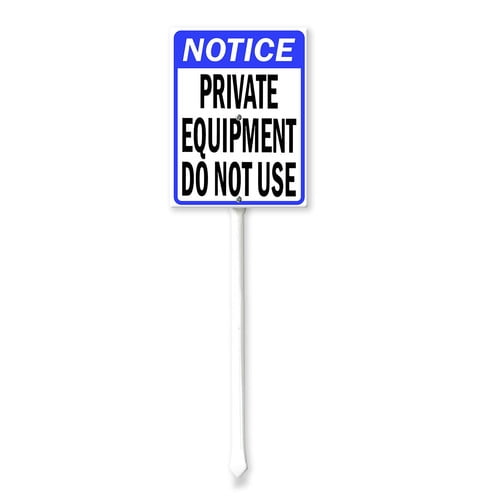 Soliyoahee Private Equipment Do Not Use Yard Sign with Stake 8x12inch ...