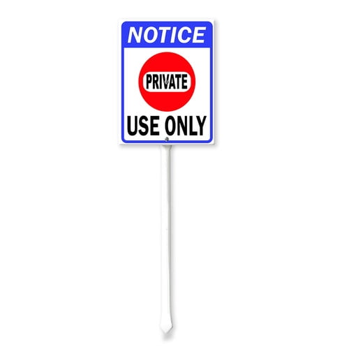 Soliyoahee Private Use Only Yard Sign with Stake 8x12inch Rustproof ...