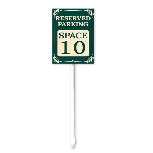 Soliyoahee Reserved Parking Space 10 Décor Yard Sign with Stake 7x8 ...