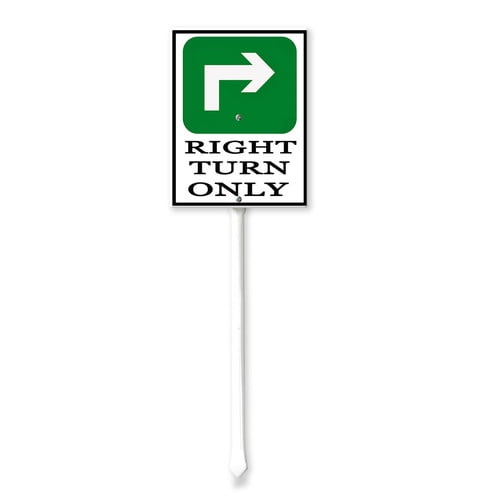 Soliyoahee Right Turn Only Sign 4.6x6 inch High-visibility aluminum ...