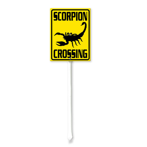 Soliyoahee Scorpion Crossing Yard Sign with Stake 4.6x6inch Rustproof ...