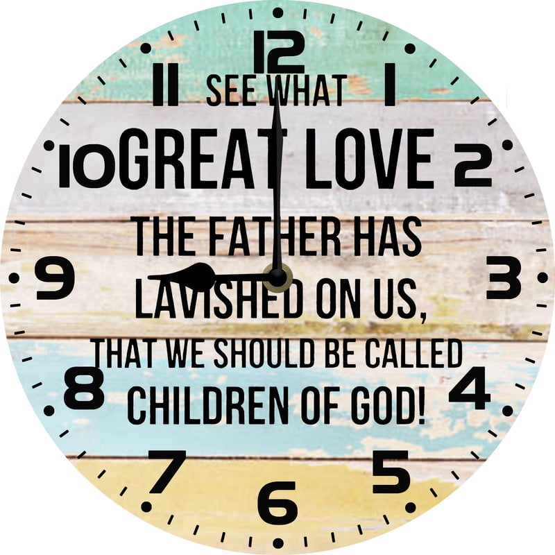 Soliyoahee See What Great Love Clock 10inch Bible Verse Wall Clock ...