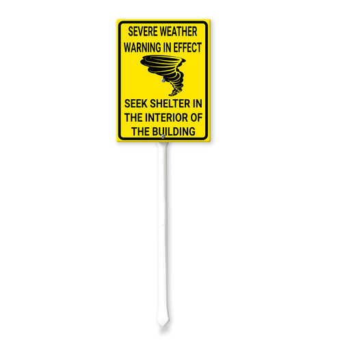 Soliyoahee Severe Weather Warning in Effect Yard Sign with Stake 4 ...