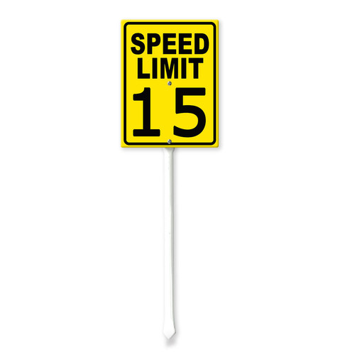 Soliyoahee Speed Limit 15 Yard Sign with Stake 4.6x6inch Rustproof ...