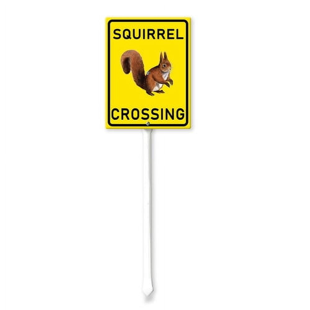 Soliyoahee Squirrel Crossing Yard Sign with Stake 7x8.8inch Rustproof ...