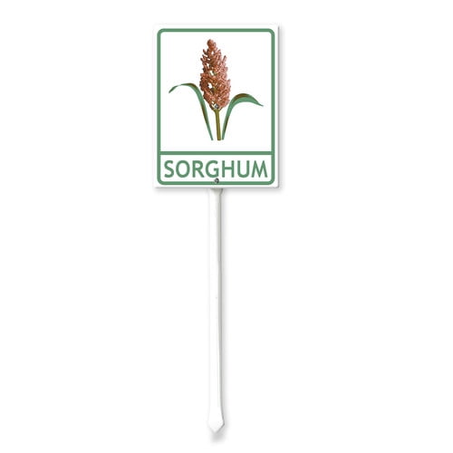 Soliyoahee Stake Crop Signs 4.6x6inch Sorghum Yard Signs Farm Labels ...
