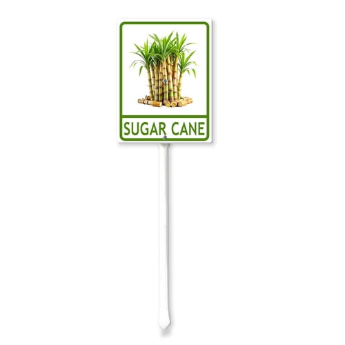 Soliyoahee Stake Crop Signs 4.6x6inch Sugar Cane Yard Signs Farm Labels ...