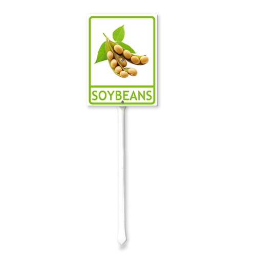 Soliyoahee Stake Crop Signs 7x8.8inch Soybeans Yard Signs Farm Labels ...