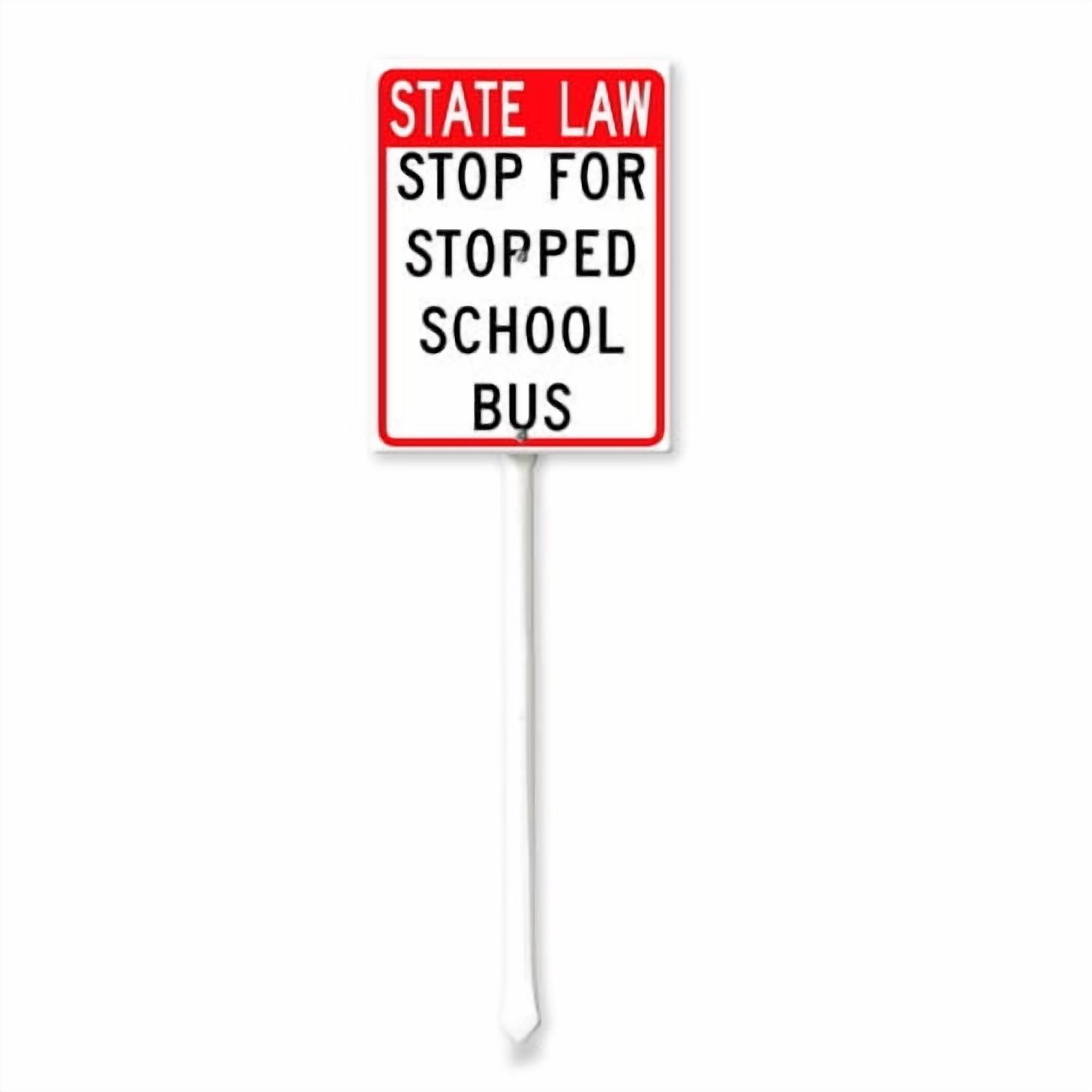 Soliyoahee State Law Stop for Stopped School Bus Yard Sign with Stake ...