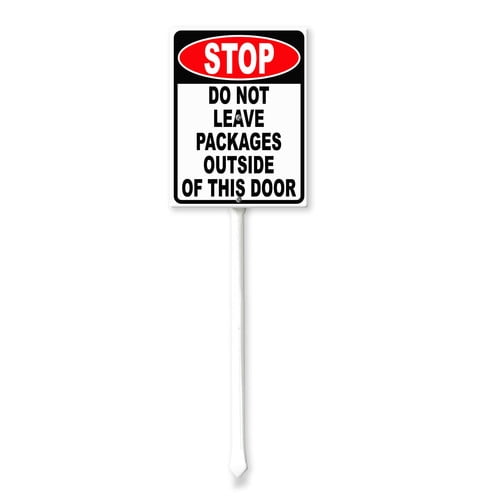 Soliyoahee Stop Do Not Leave Packages Outside of This Door Sign with ...