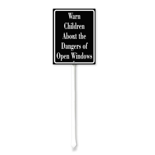 Soliyoahee Warn Children About the Dangers of Open Windows Yard Sign ...