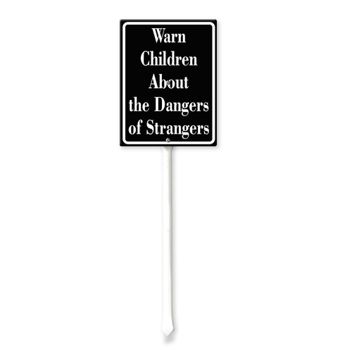 Soliyoahee Warn Children About the Dangers of Strangers Yard Sign with ...