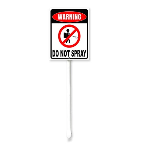 Soliyoahee Warning Do Not Spray Yard Sign with Stake 4.6x6inch ...