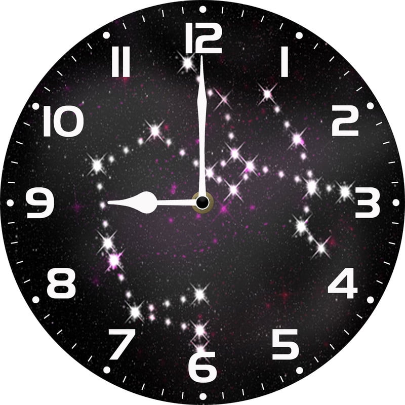 Soliyoahee Zodiac Constellation Wall Clock Sagittarius Night Sky Star ...