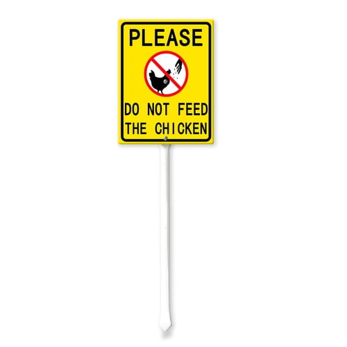 Soliyoaheel Please Do Not Feed The Chicken Yard Sign with Stake ...