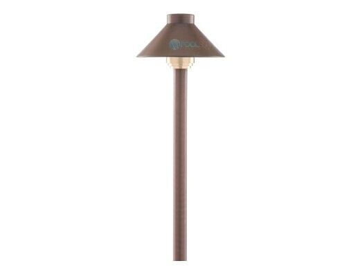 Sollos Traditional Hat LED Path Light Fixture 5.5" Hat 15" Stem Antique ...