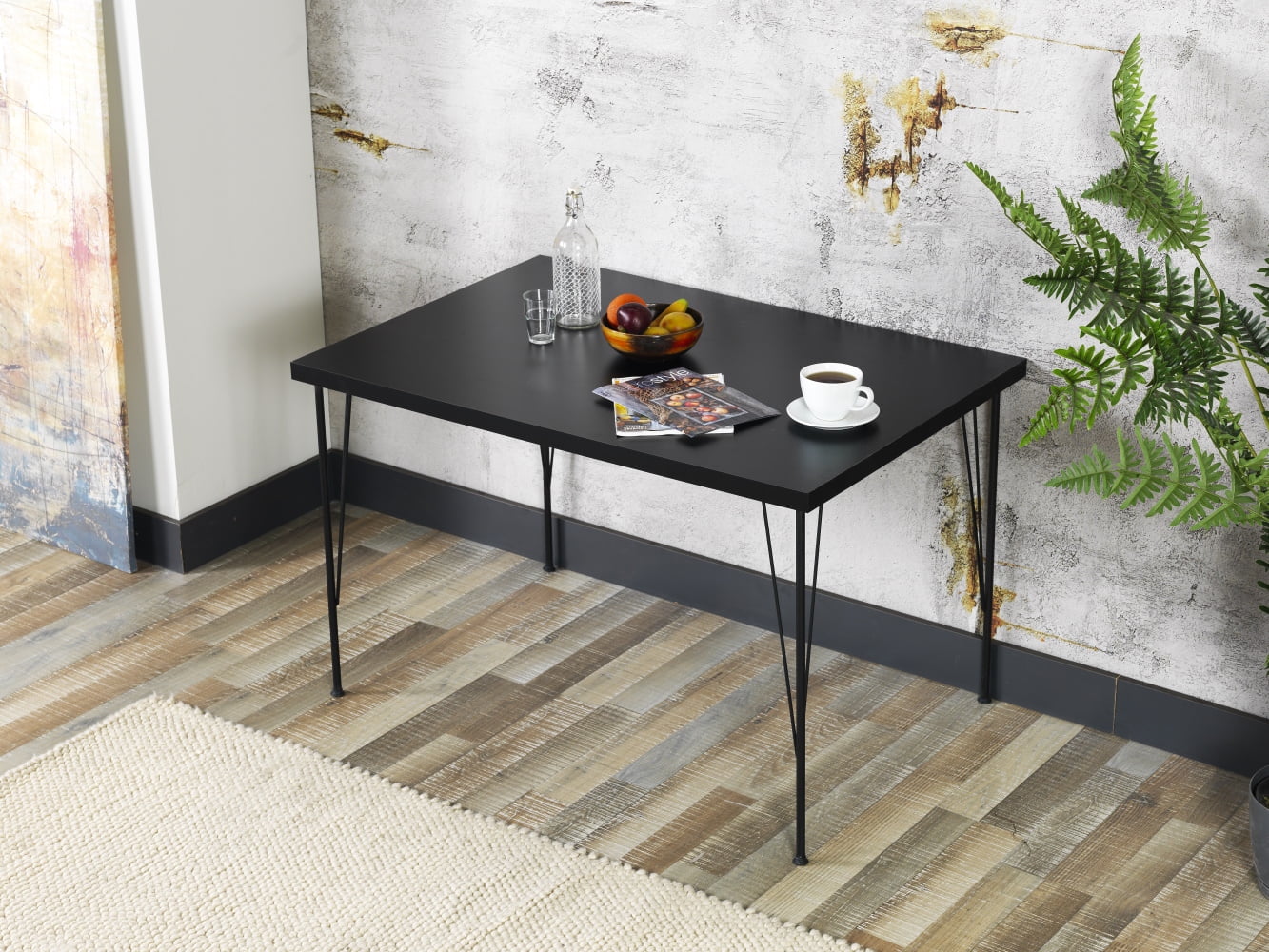 Solo 4 Metal Legs 47" Wooden Top Writing and Computer Desk for Home ...