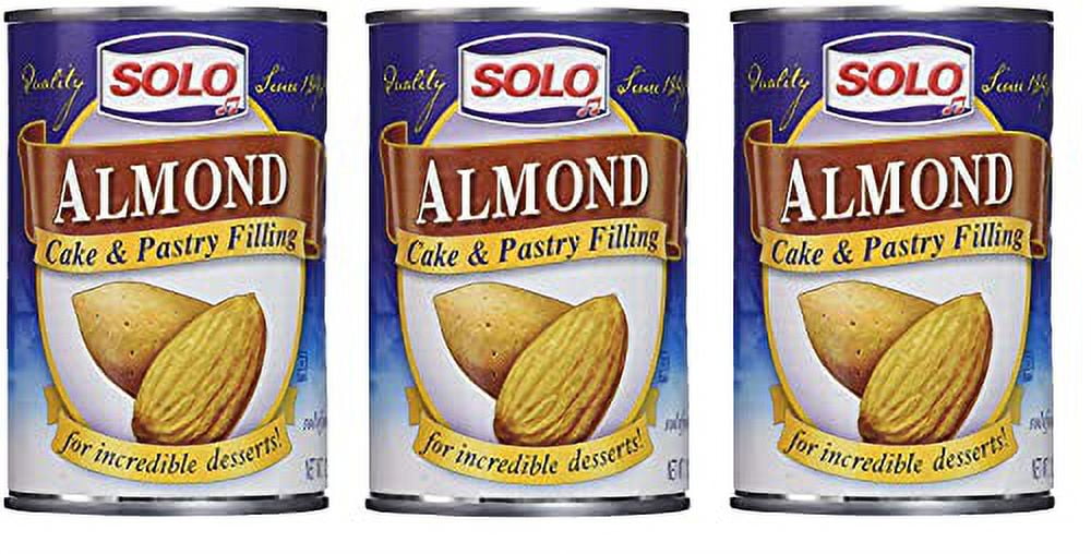 Solo Almond Cake and Pastry Filling 12.5oz, 2 Cans by Solo Foods. New 3 ...