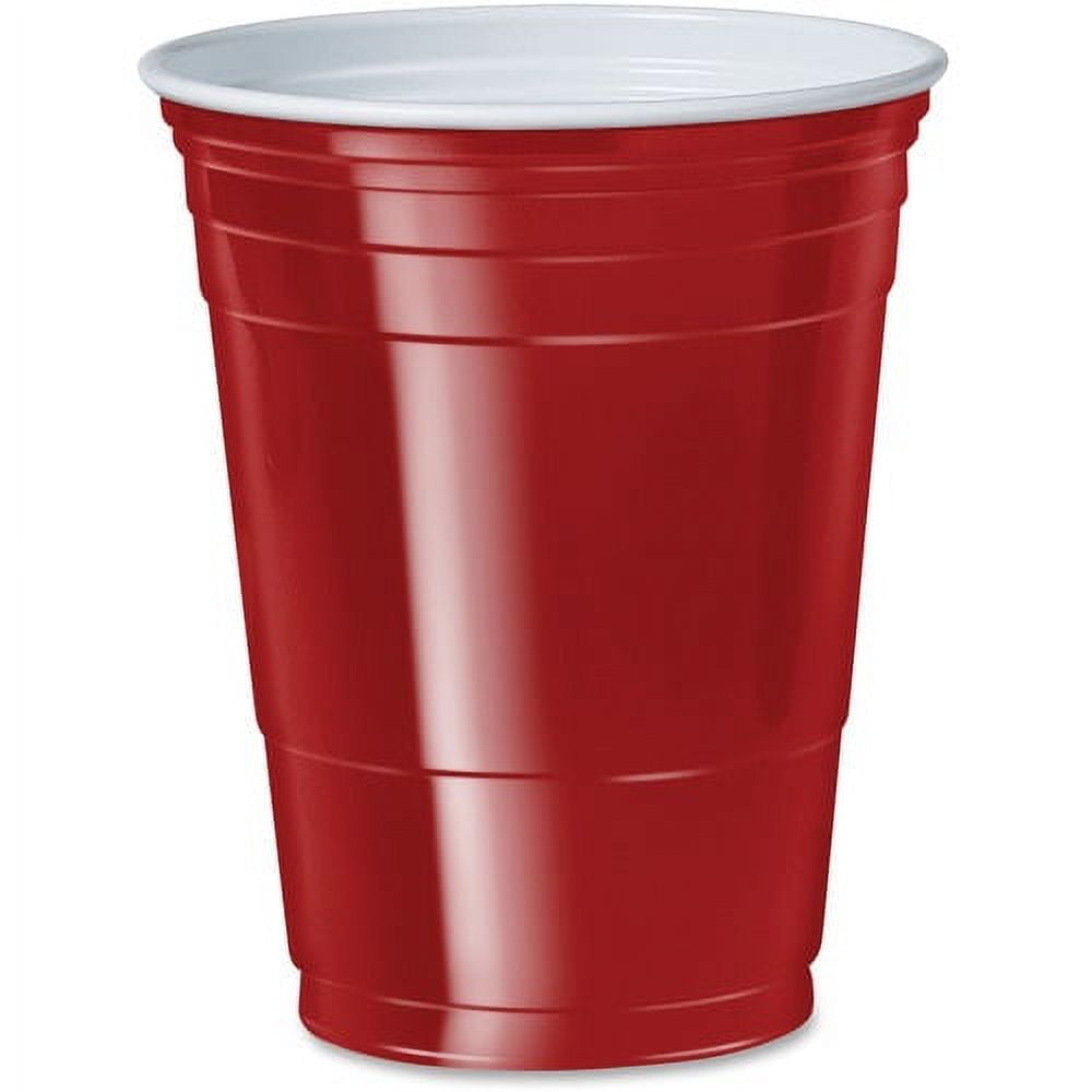 Solo Cup 16 oz. Plastic Cold Party Cups - 16 fl oz - 50 / Pack - Red ...