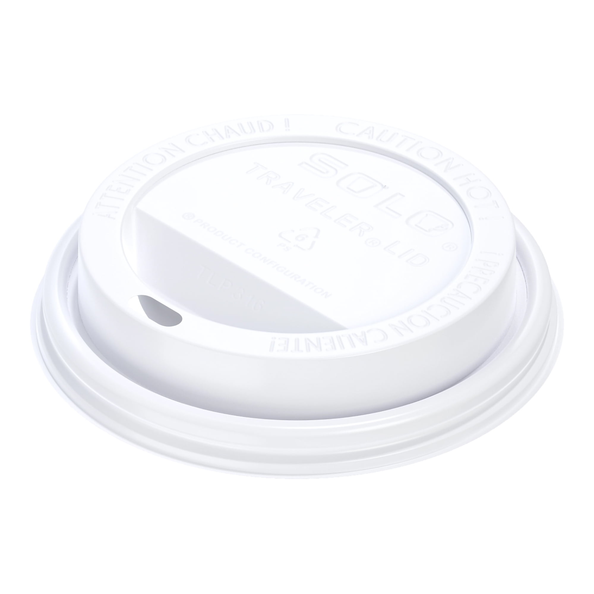 Solo Cup Company Traveler Drink-Thru Lid, White, 1 Sleeve of 100 Lids ...