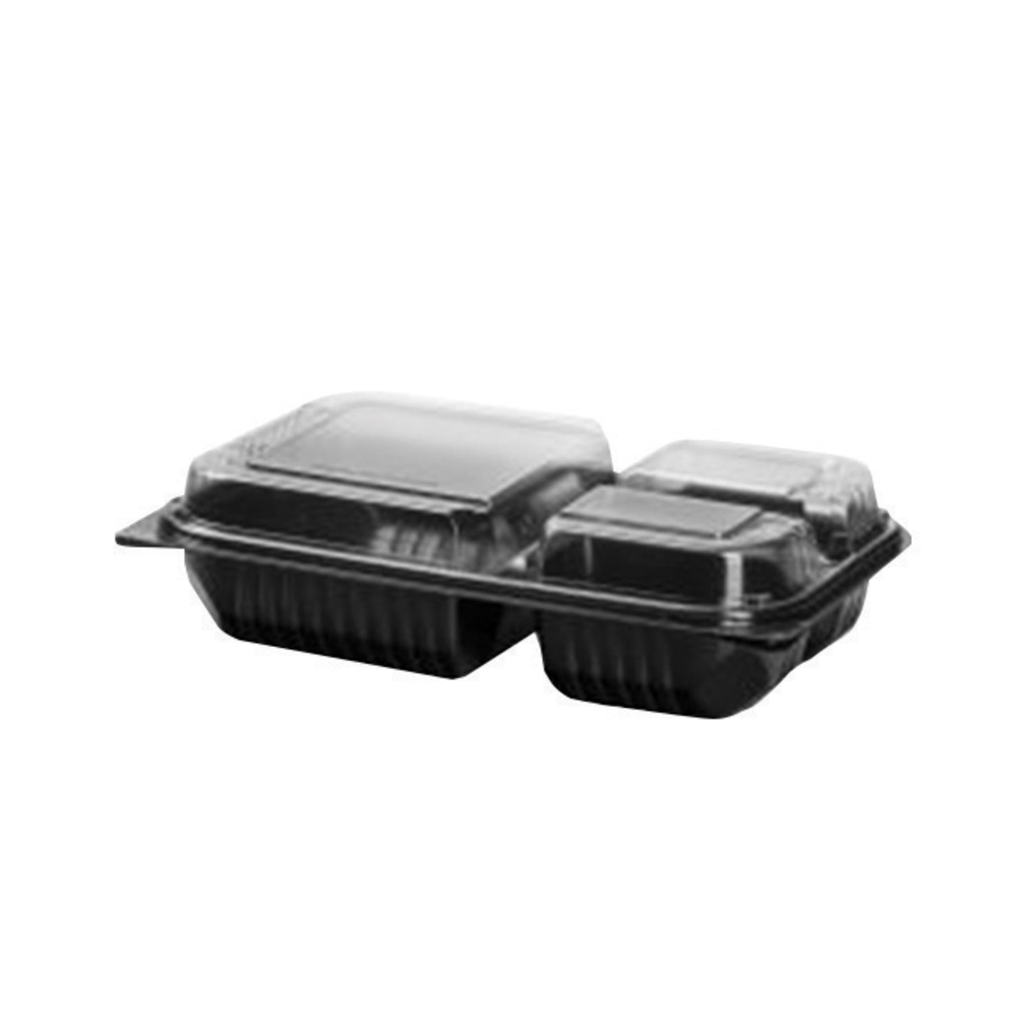 Solo Cup Dinner Box, 3-Comp, Black/Clear, 32oz, 11 1/2w x 8.05d x 2.95h ...