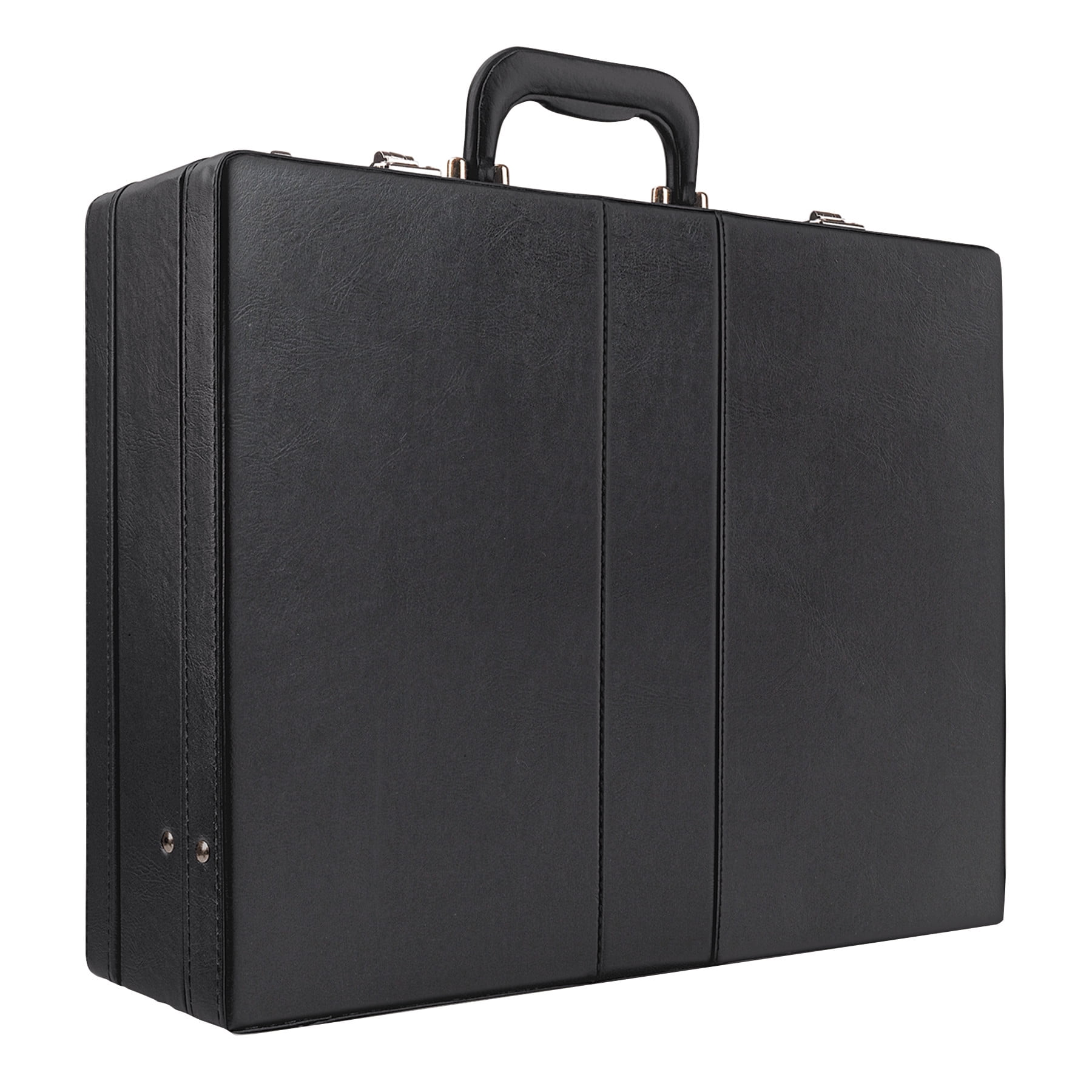 Solo Expandable Vinyl Attache, Black, Dual Combination Locks, Large ...