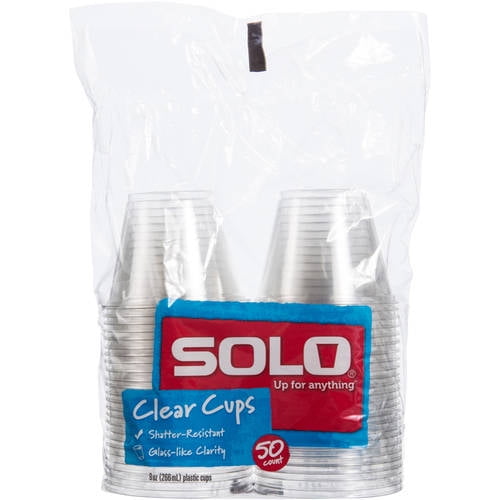 Clear Solo Cups, 9 Oz, 50 Count - Walmart Business Supplies