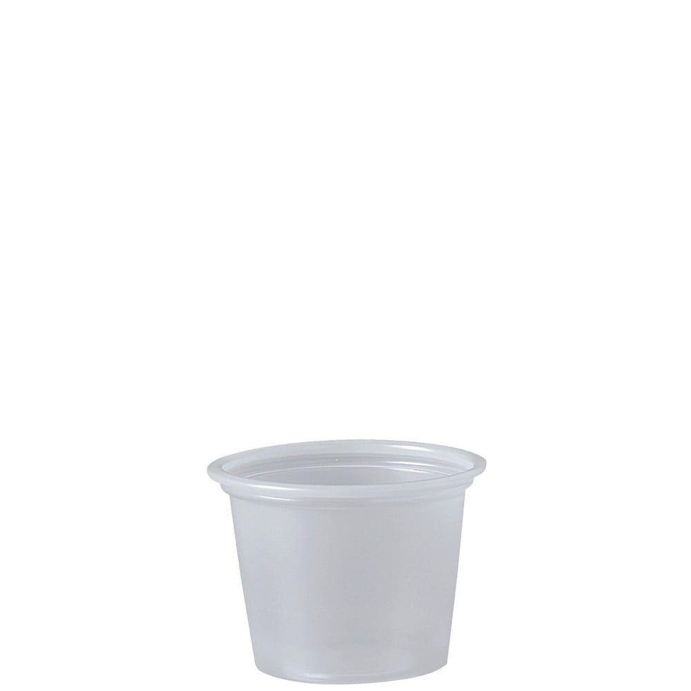 Dart P100N 1 oz. Polystyrene Portion Cups - Translucent (2500/Carton ...