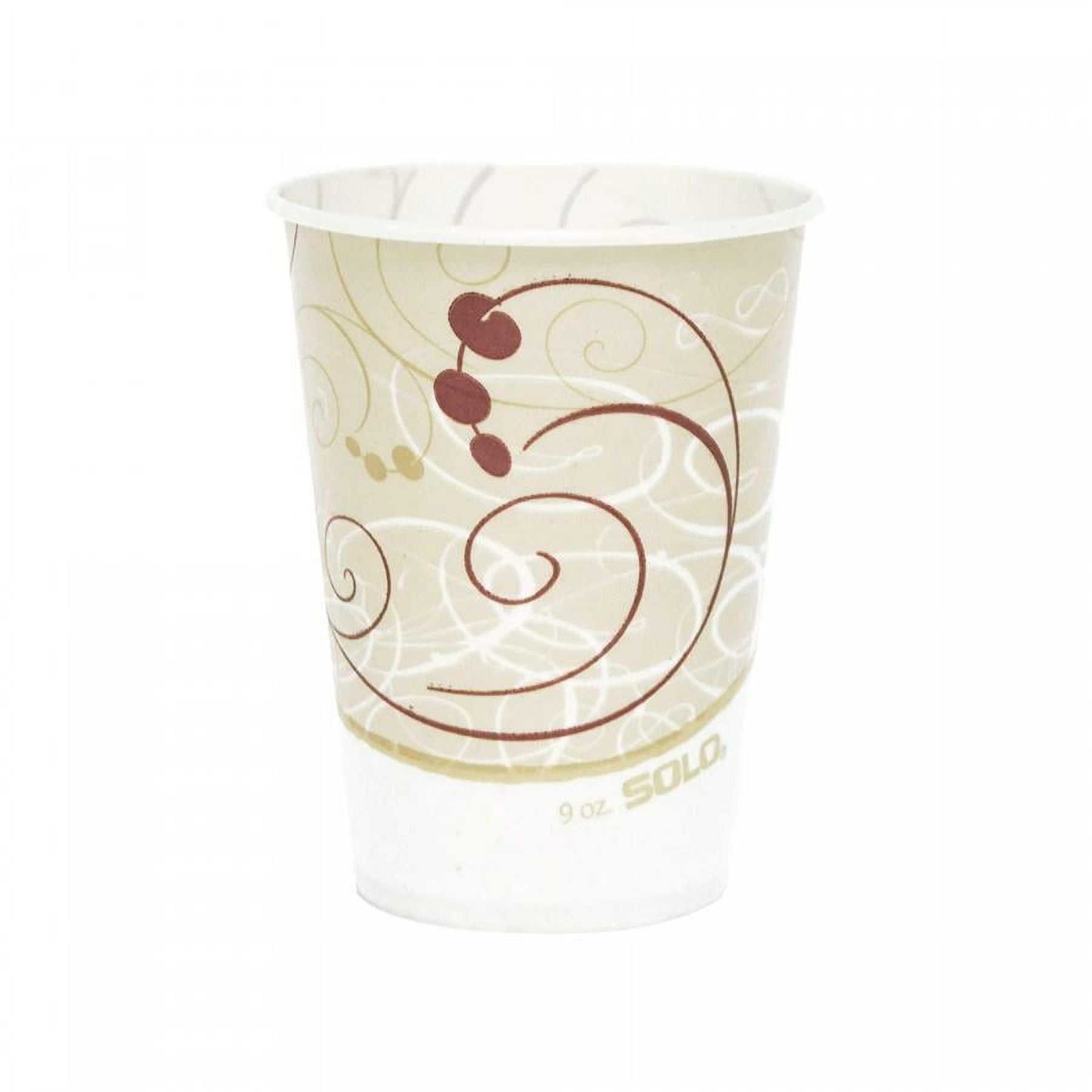 Solo 9oz Wax-Coated Disposable Drinking Cups, Symphony Print, 100 Count ...