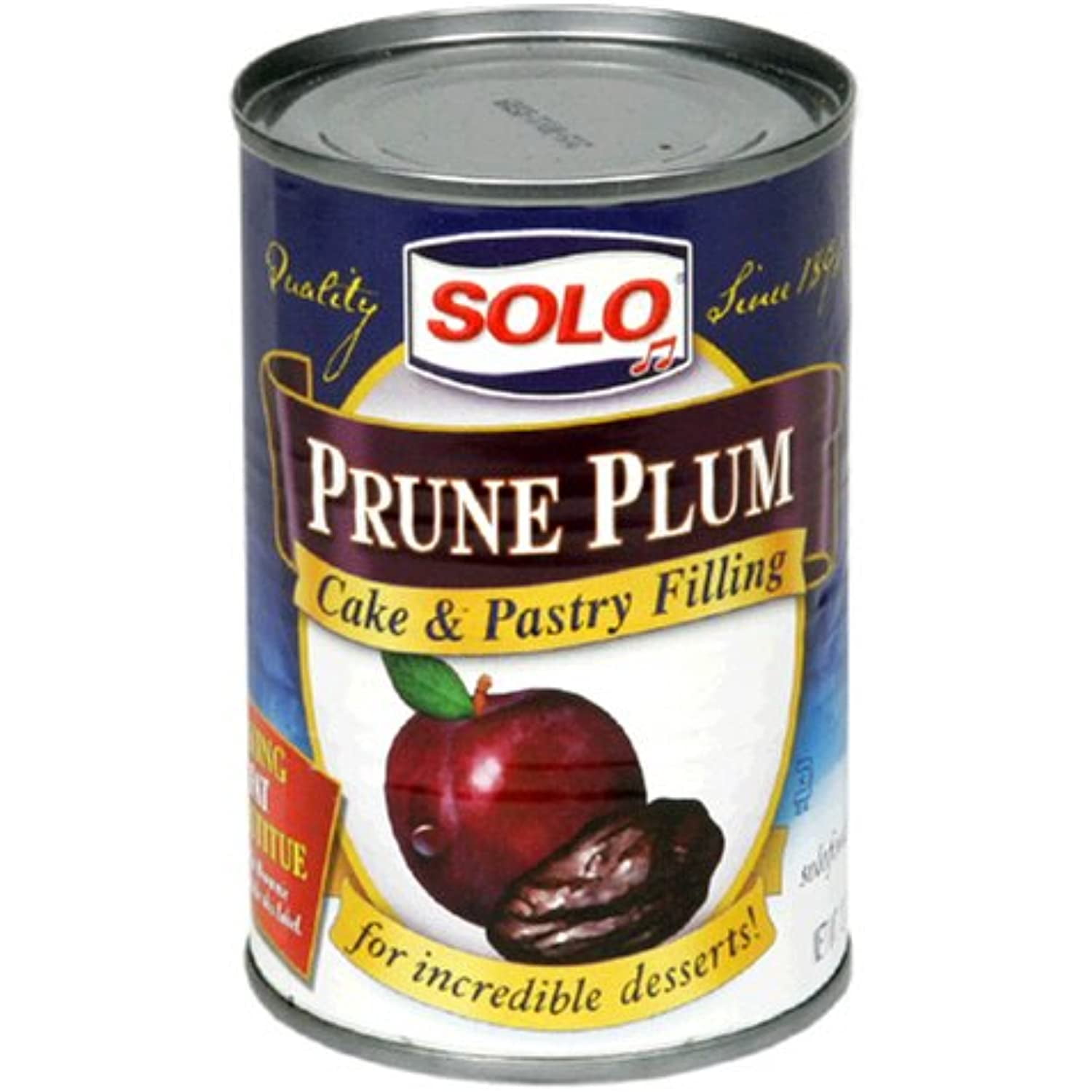 Solo Filling, Prune Plum, Dessert Spread, Kosher, 12-Ounce, Pack of 12 ...