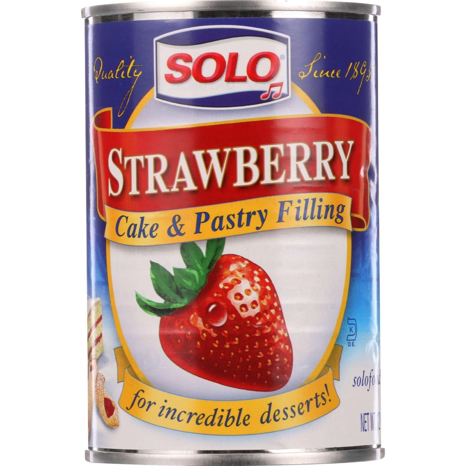 Solo Filling, Strawberry, 12-Ounce Unit (Pack of 12) - Walmart.com