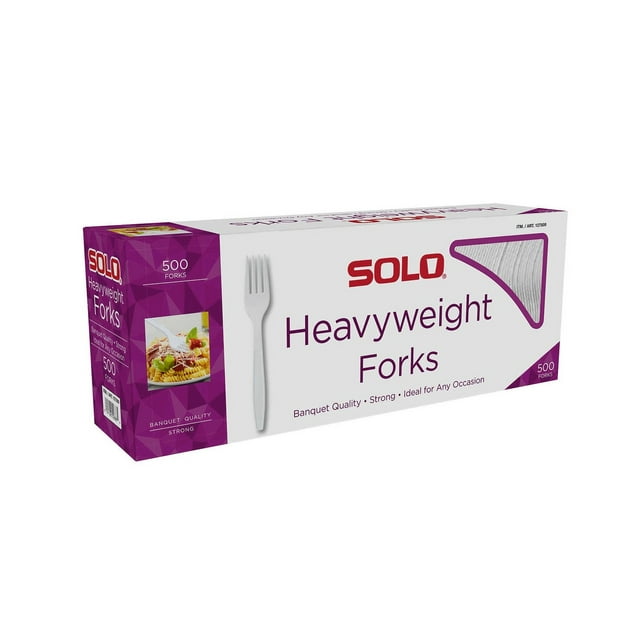 Solo Disposable Heavyweight Plastic Fork, White, 500-count 1PK - Walmart.com