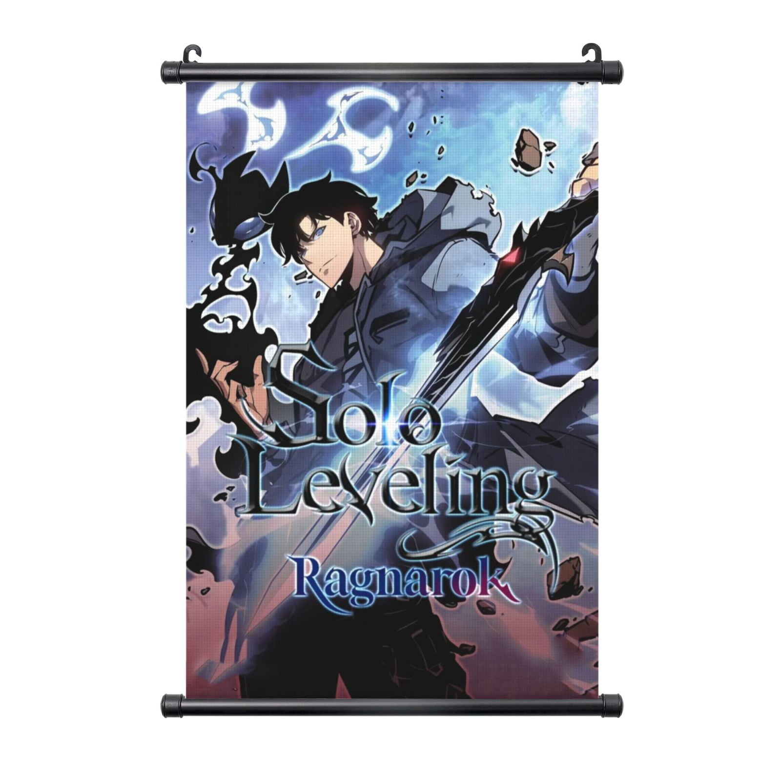Solo Leveling Anime Black Plastic Shaft Hanging Poster Decor Canvas ...