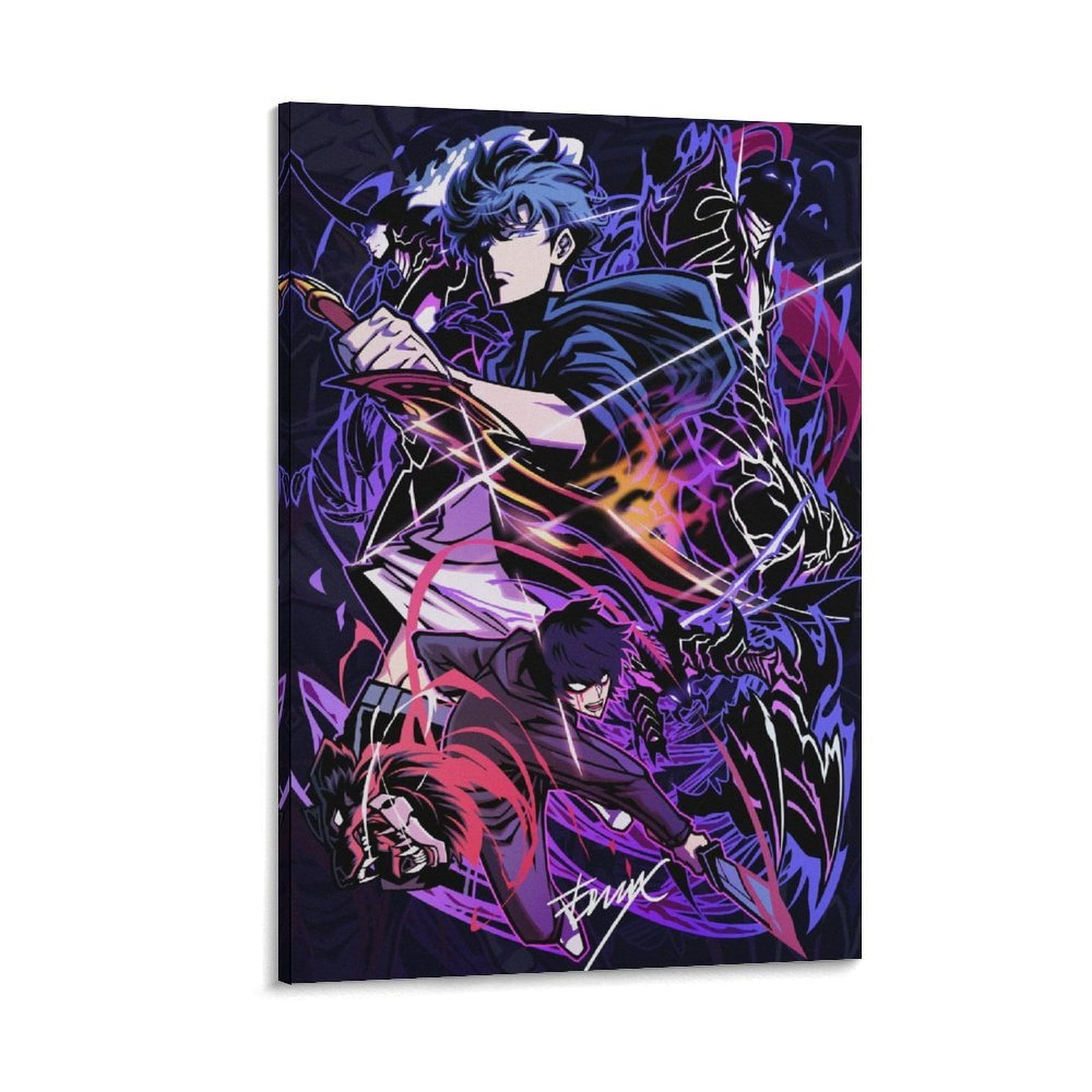 Solo Leveling Anime Poster (13) Artworks Canvas Poster Room Aesthetic ...