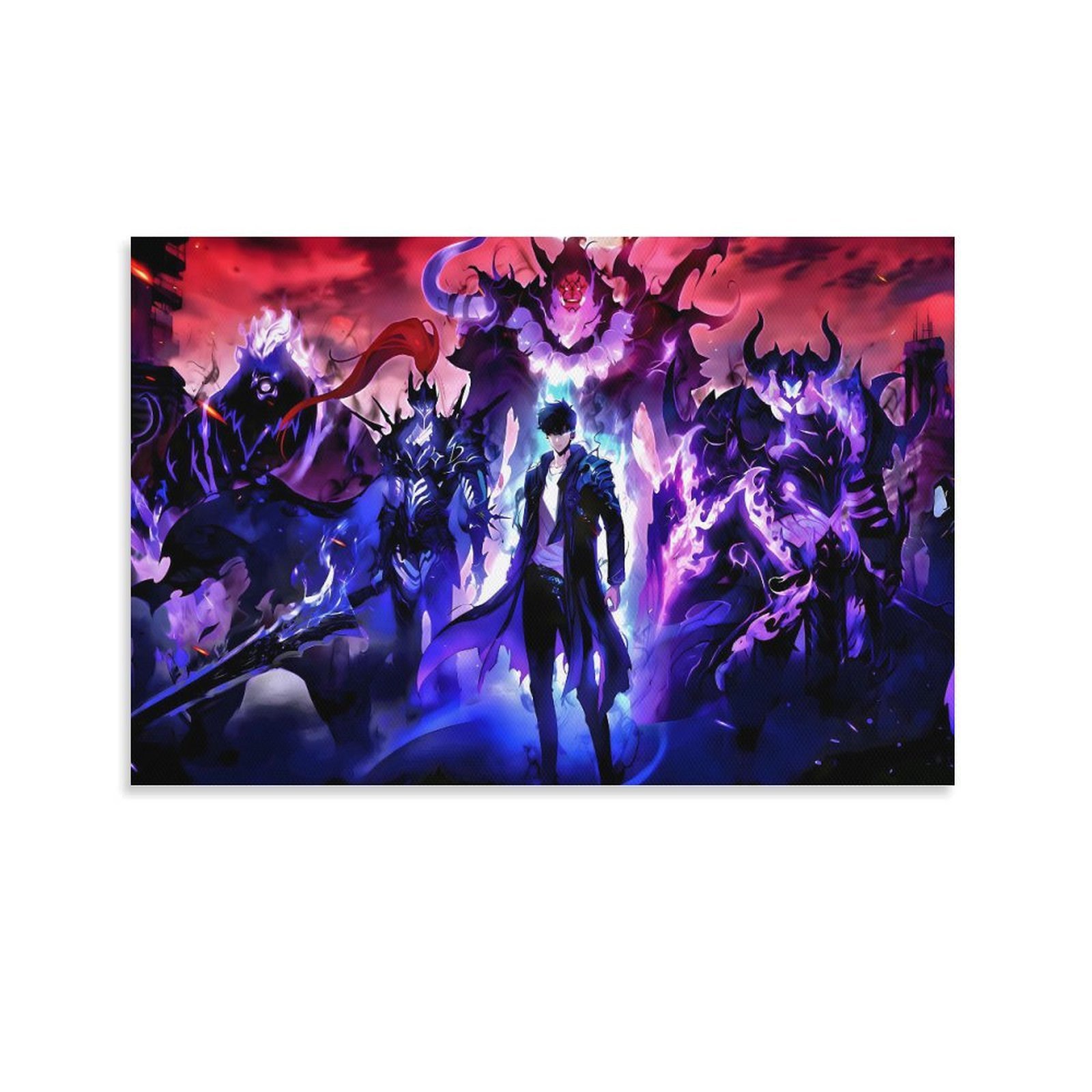 Solo Leveling Anime Poster (4) Home Decor Poster Wall Art Hanging ...