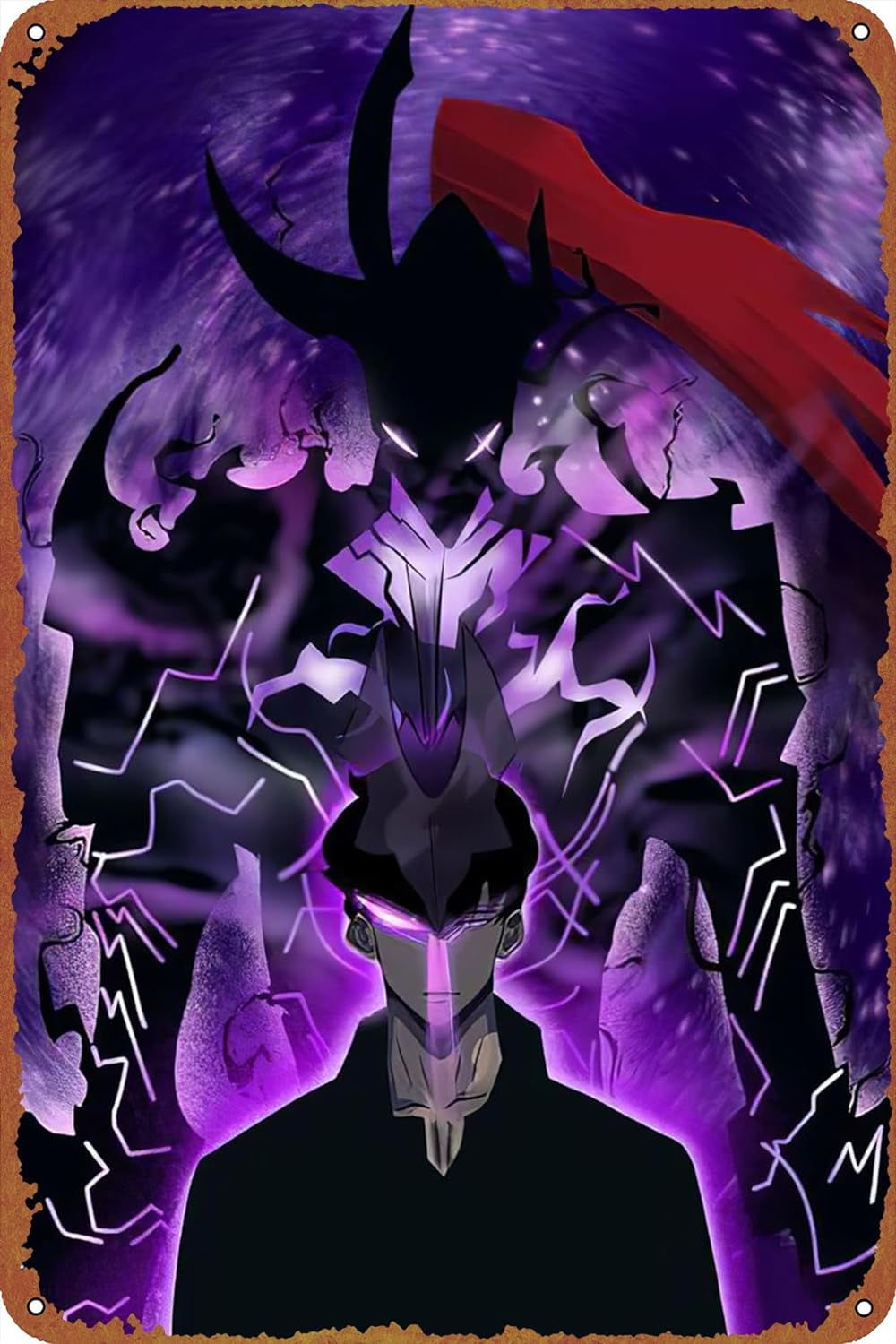 Solo Leveling Anime Poster Metal Plaque Tin Sign,Vintage Metal Pub Club ...