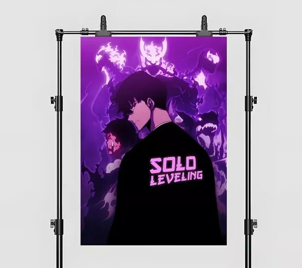 Solo Leveling Anime Sung Jin Woo Poster, Solo Leveling Wall Art, Solo ...