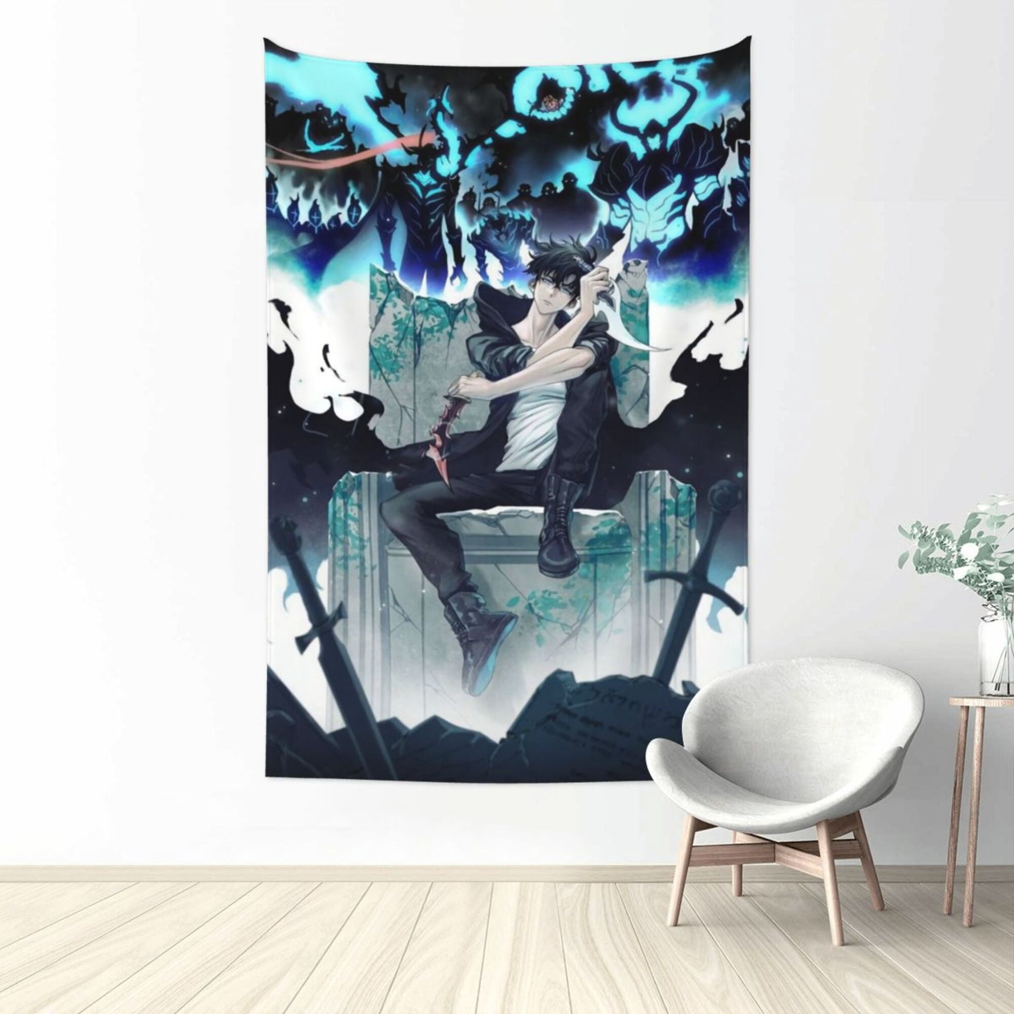 Solo Leveling Anime Tapestry Poster Bedroom Room Decorated Wall Hanging ...