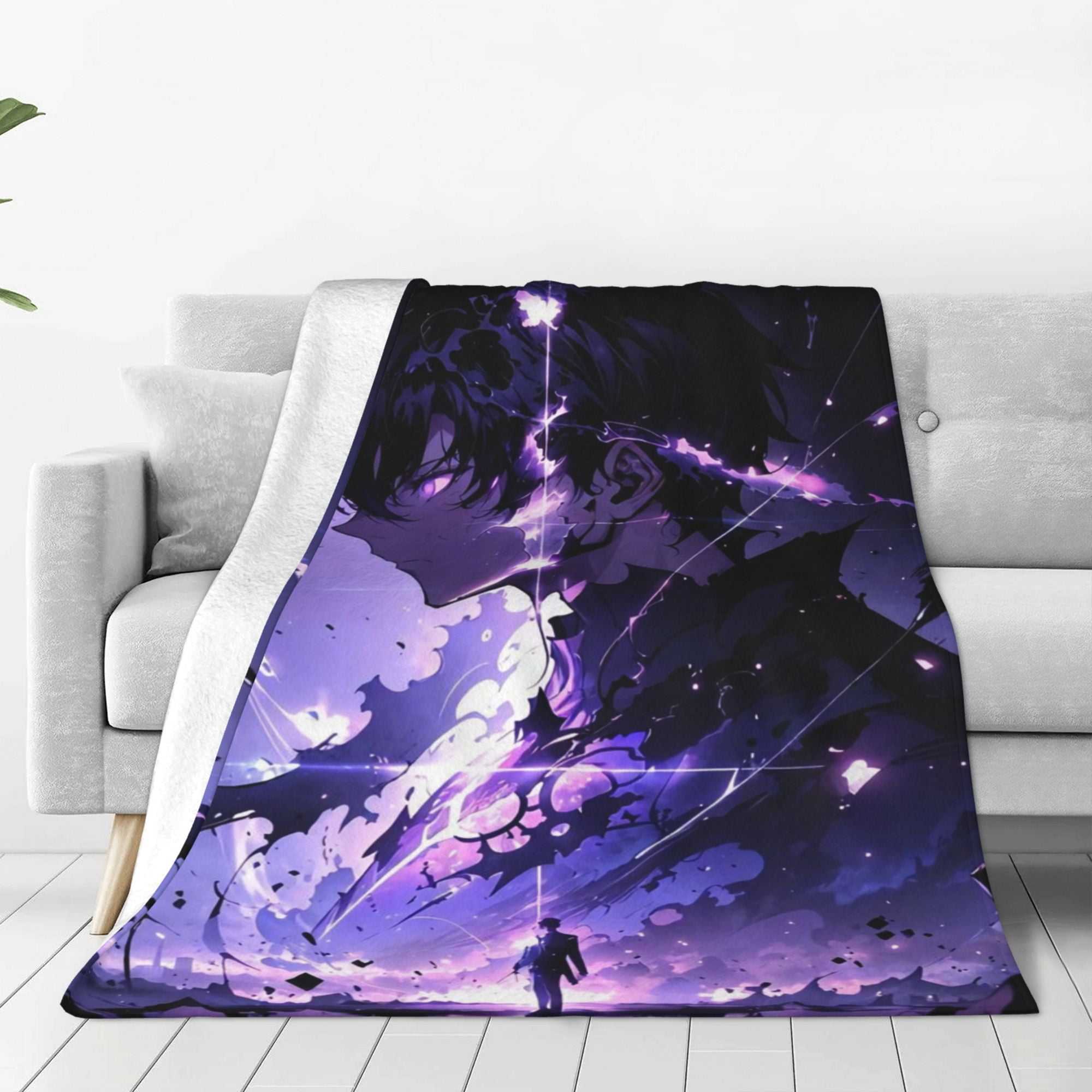 Solo Leveling Anime Throw Blanket Soft Plush Travel Blankets For ...