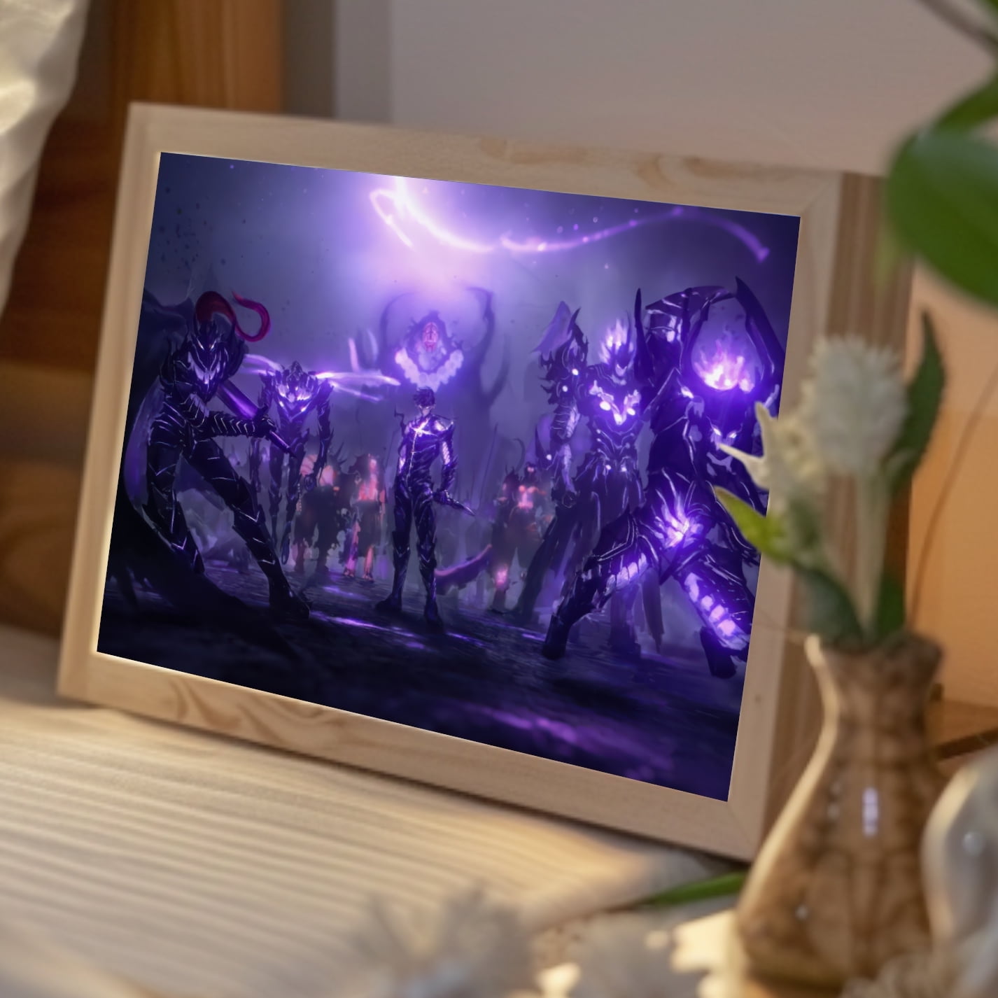 Solo Leveling - Artistic Lamp Painting Acrylic Led Lamp Three Color ...