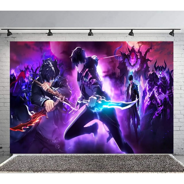 Solo Leveling Backdrop Banner Party Supplies Poster Movie Theme ...