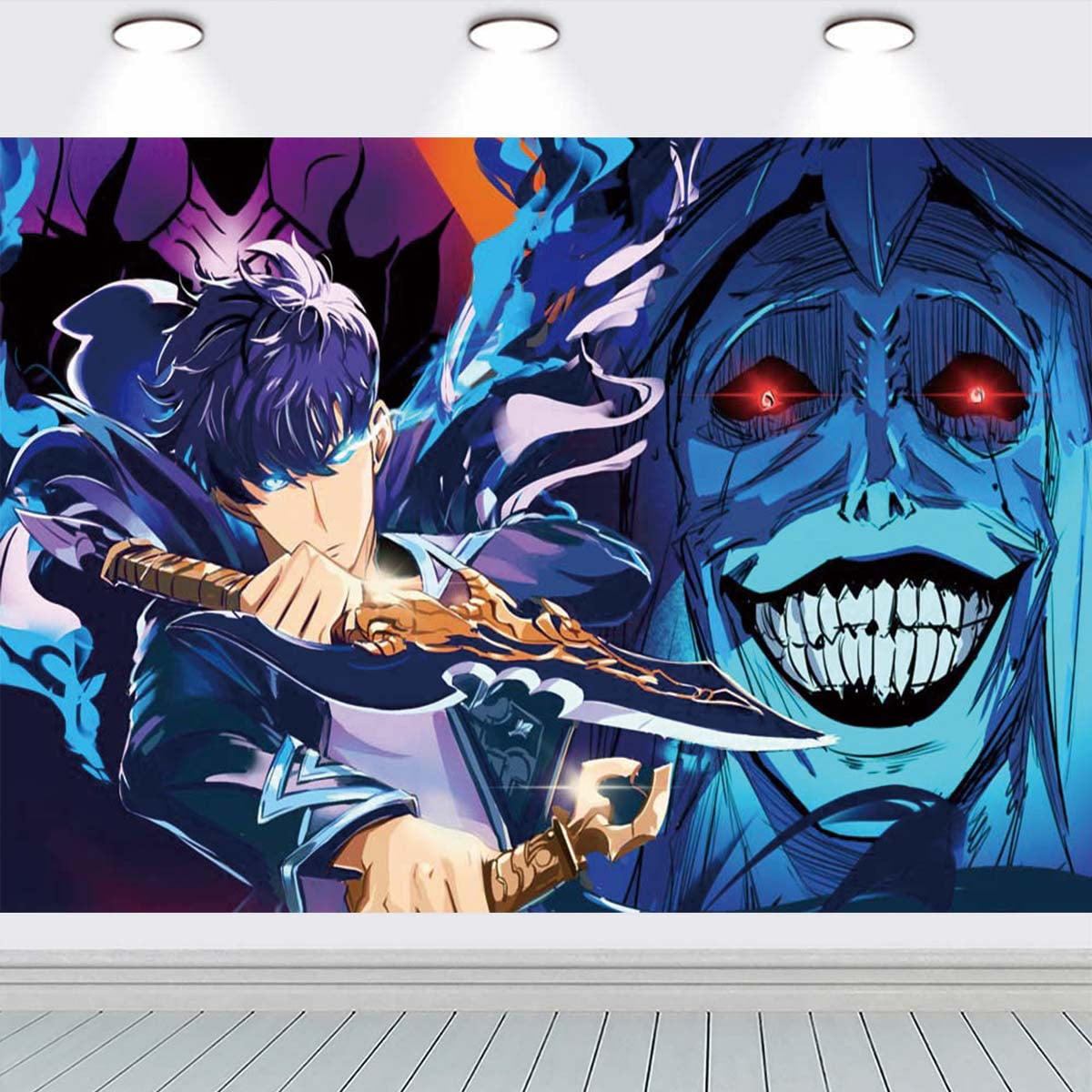 Solo Leveling Backdrop school Taspestry Wall Decor Banner Party ...