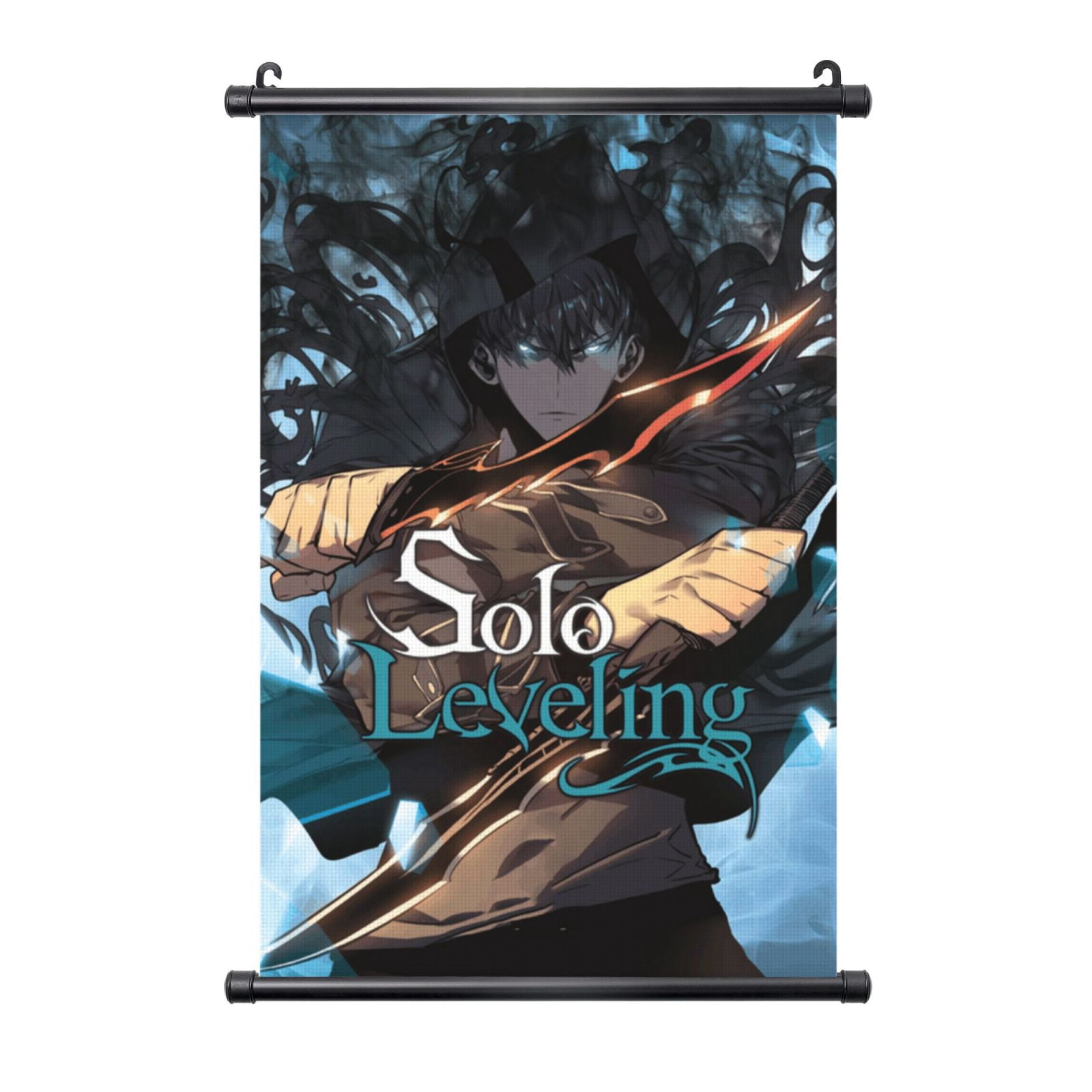 Solo Leveling Black Plastic Shaft Hanging Poster Decor Canvas Wall ...