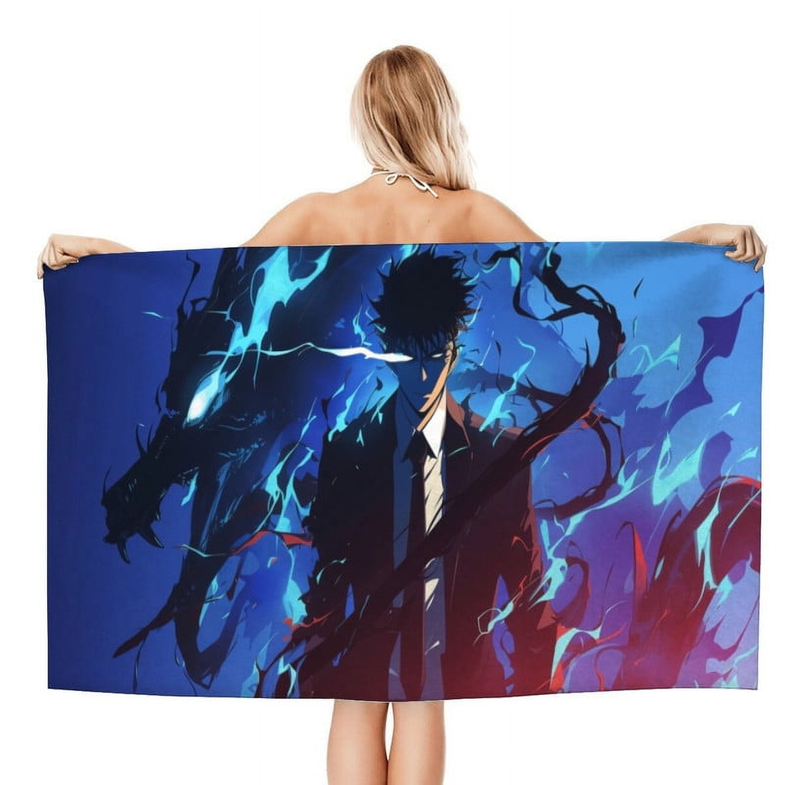 Solo Leveling Cartoon Gifts Beach Towel for Women Kids Birthday Bath ...