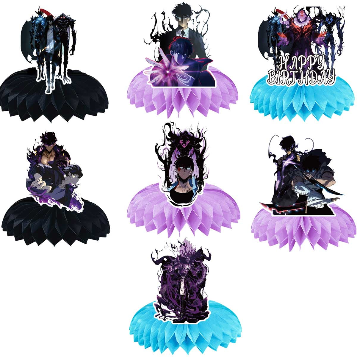 Solo Leveling Centerpieces Honeycomb Table Toppers Decorations for ...