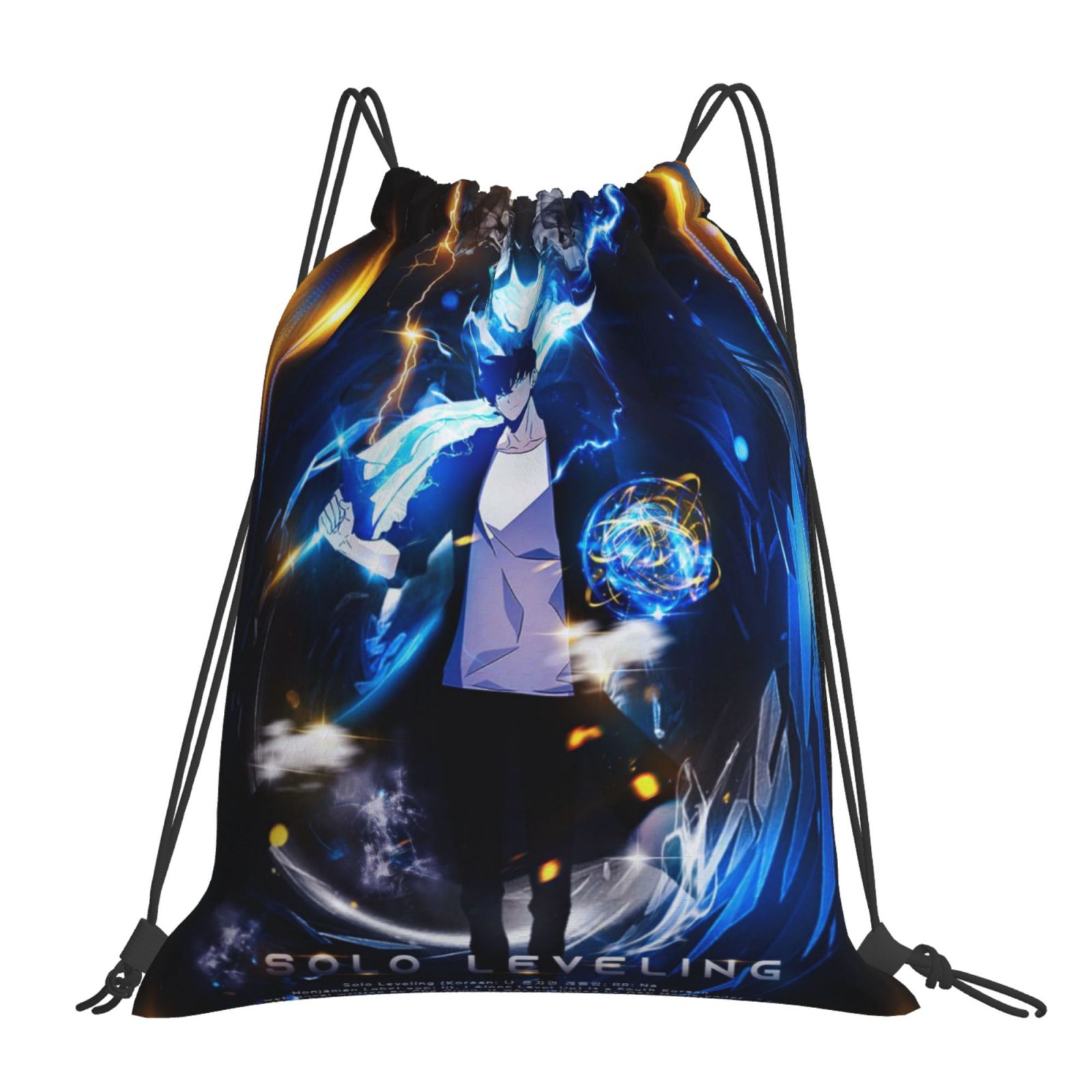 Solo Leveling Drawstring Backpack Sport Gym Bag For Yoga Swimming ...