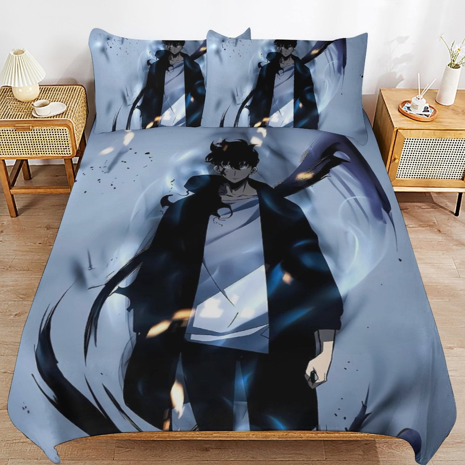 Solo Leveling Duvet Cover Set 3 Pieces, Ultra Soft Comfortable Graphics ...